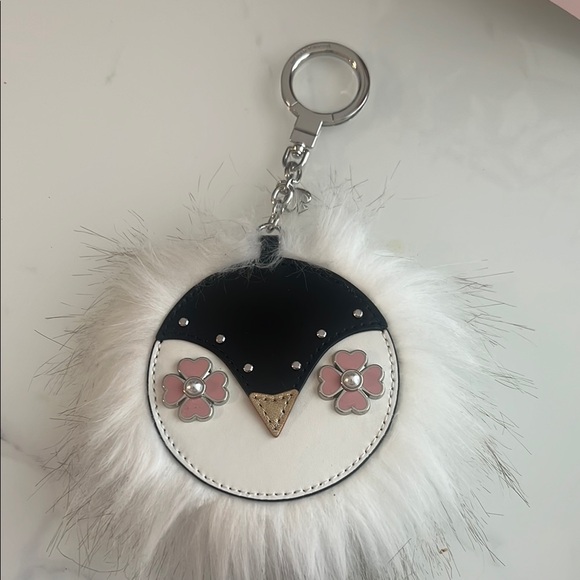 kate spade | Accessories | Kate Spade Penguin Black And White Fur ...